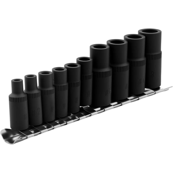 CERPXFF-10Pcs Tap Socket Set 1/4 Inch and 3/8 Inch Drive Tap Holder ...