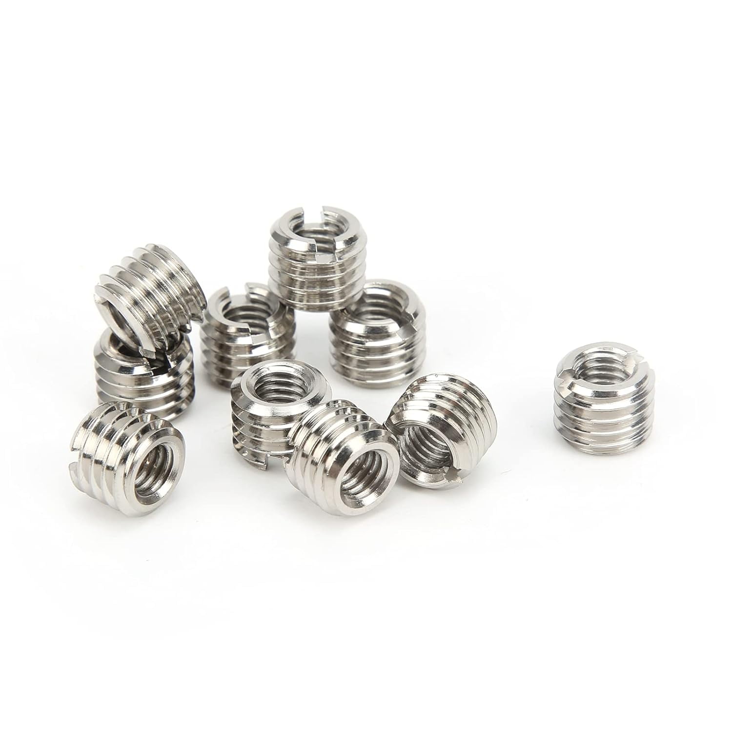 CERPXFF-10Pcs Threaded Repair Insert Nut, Self Tapping Thread Insert M6 ...