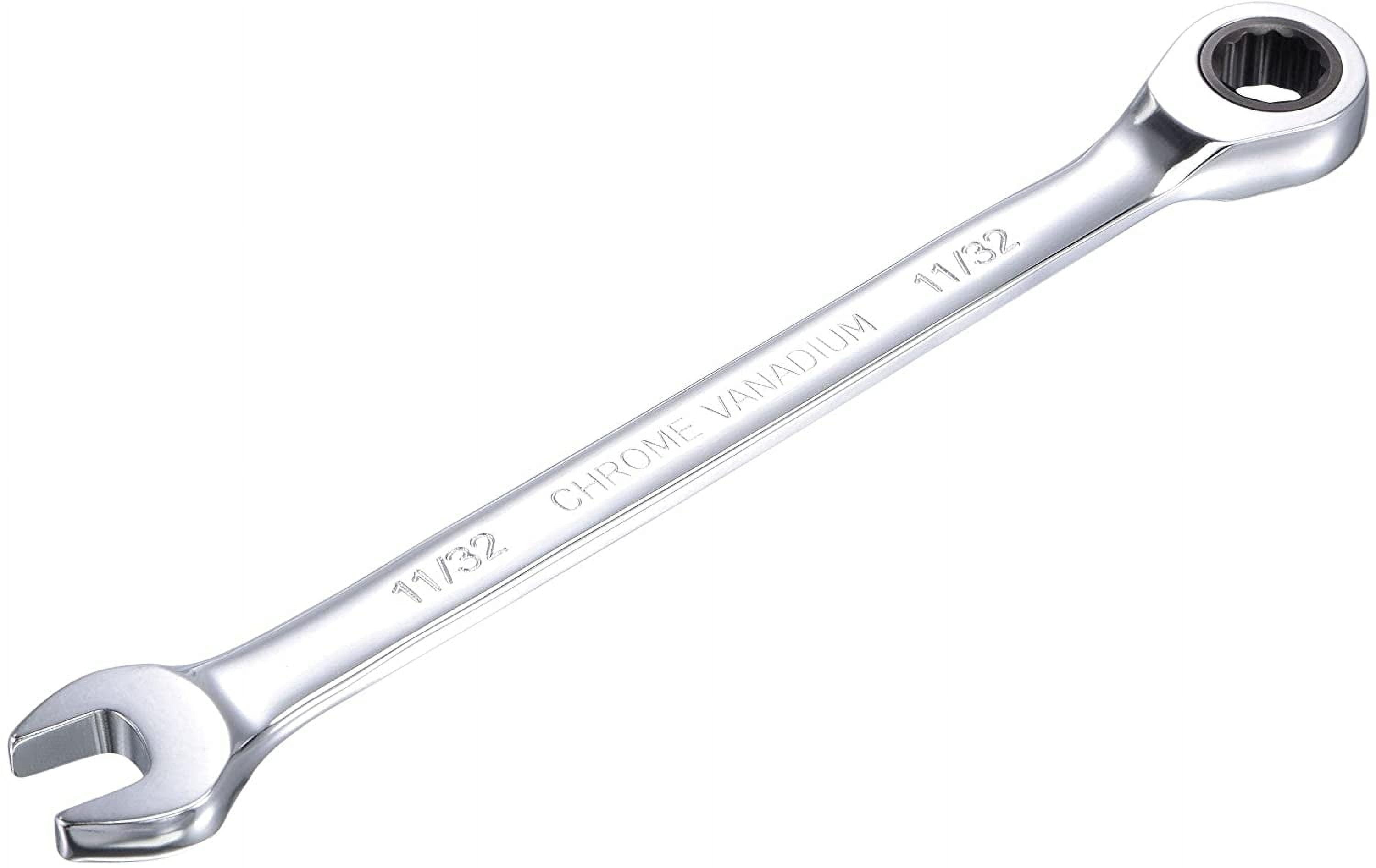 CERPXFF-11/32 Inch Ratcheting Combination Wrench SAE 72 Teeth 12 Point ...