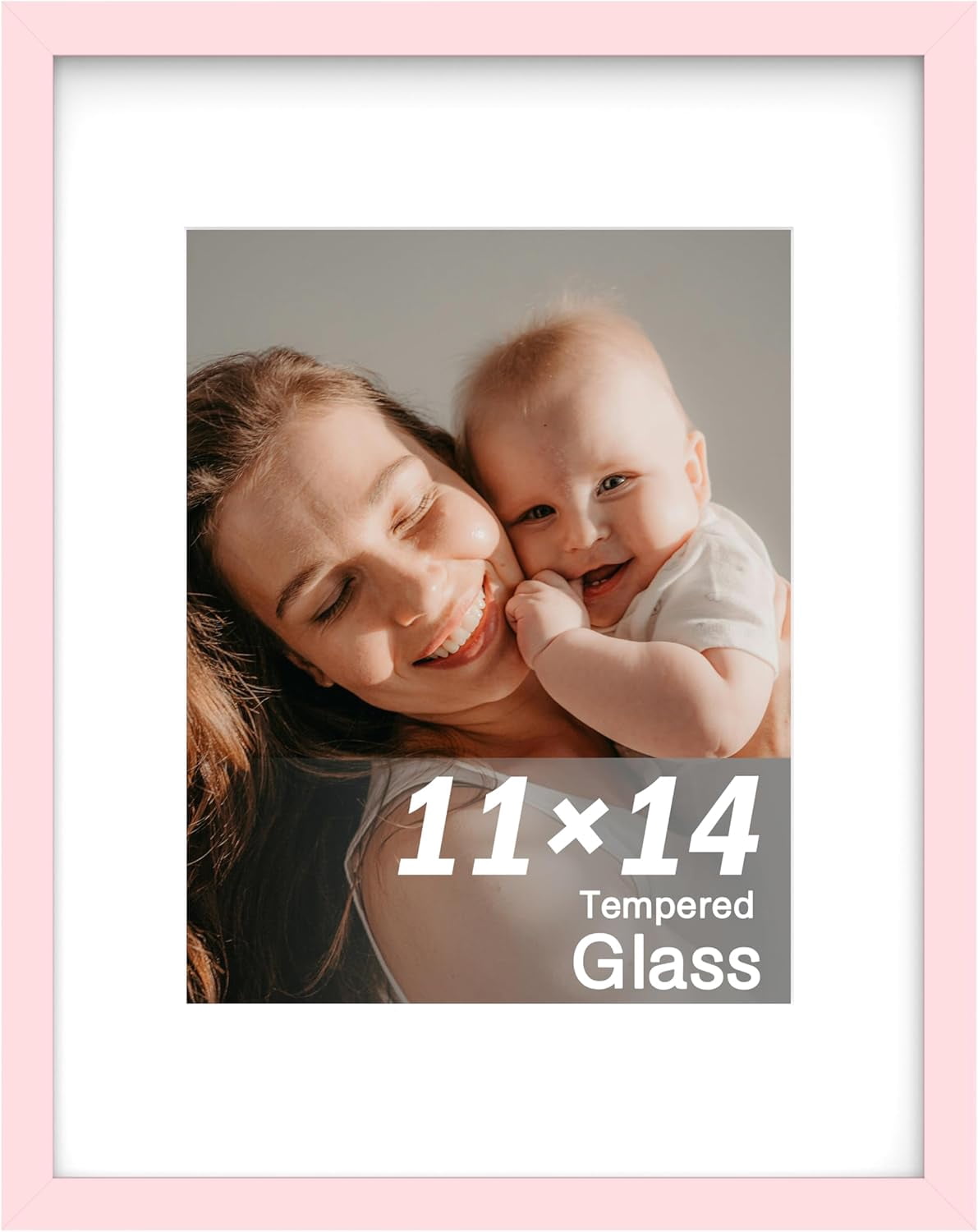 CERPXFF-11 x 14 Picture Frame, 1Pack, Pink Photo Frames, Wooden Frame ...