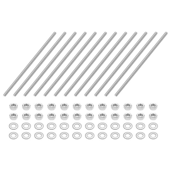 CERPXFF-12pcs Fully Threaded Rod, M4 x 120mm Stainless Steel Right Hand ...