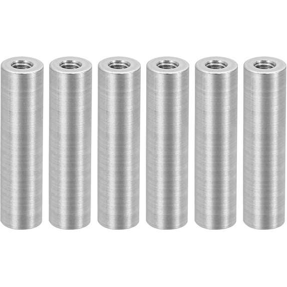 CERPXFF-12pcs M3 Metal Threaded Standoff Spacer Nuts, Round Aluminum ...