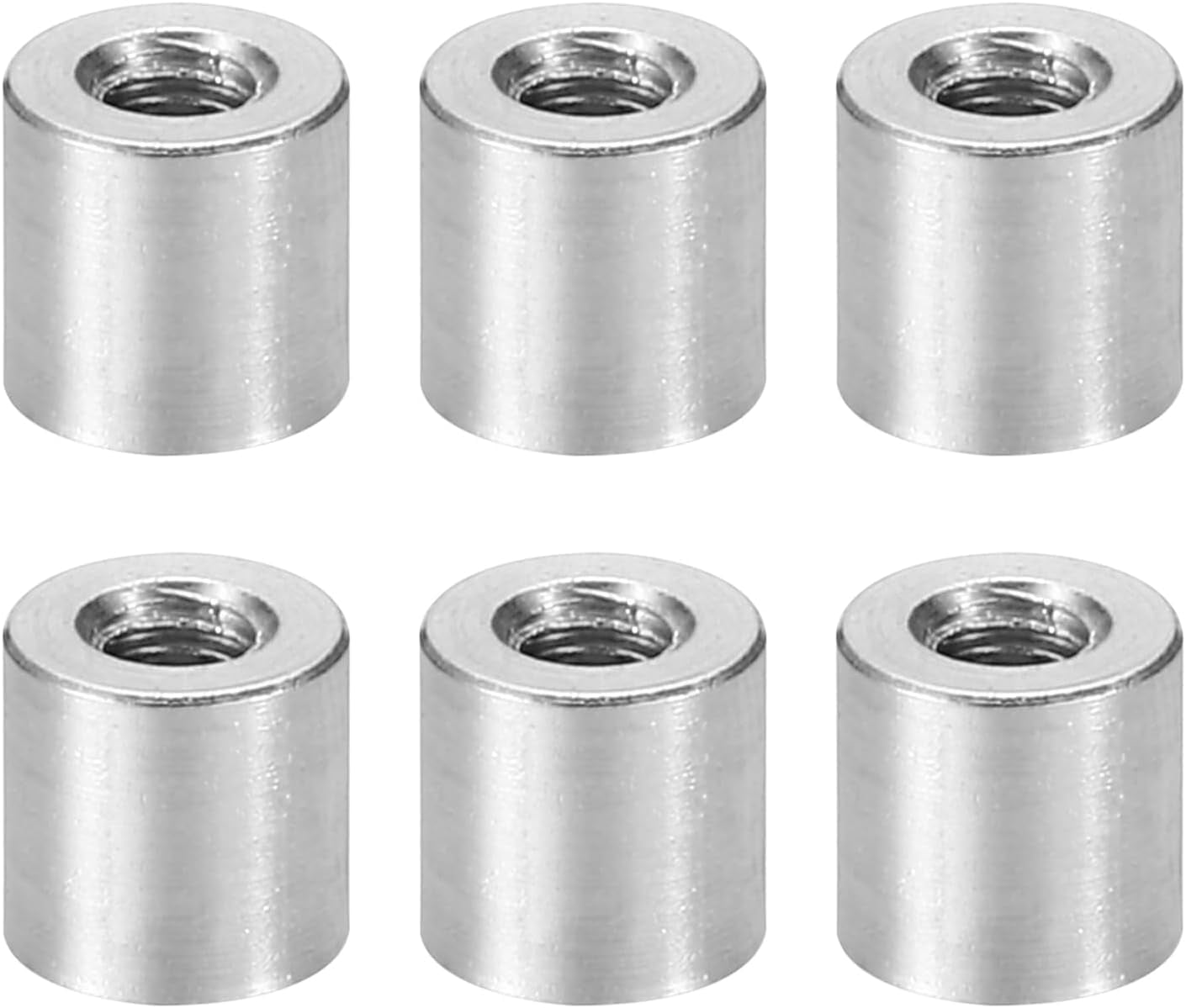 CERPXFF-12pcs M3 Metal Threaded Standoff Spacer Nuts, Round Aluminum ...