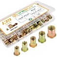 CERPXFF-139Pcs Rivet Nut Kit, SAE Rivet Nuts Assortment #8-32, 10-24, 1 ...