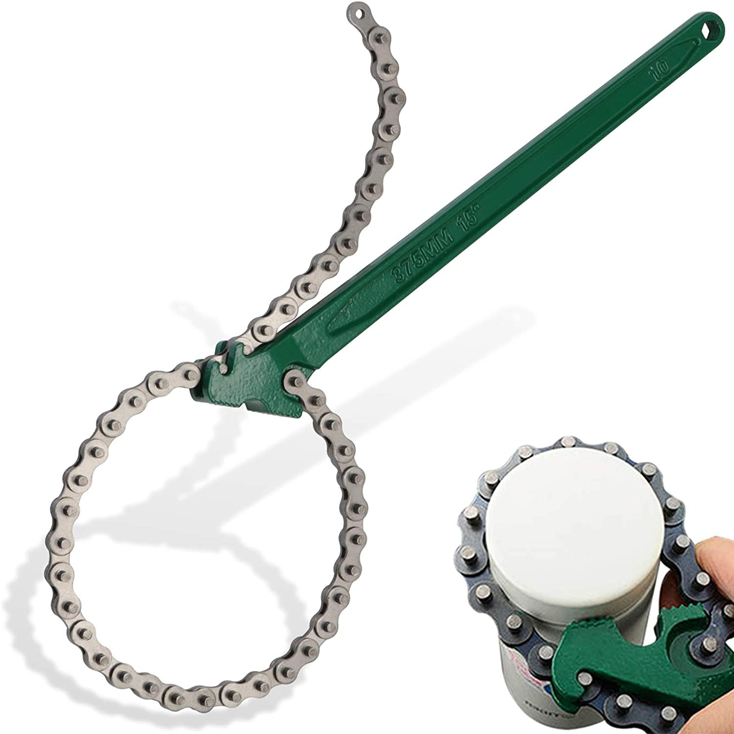 CERPXFF-15 Inch Heavy-Duty Ratcheting Chain Wrench Reversible Oil ...