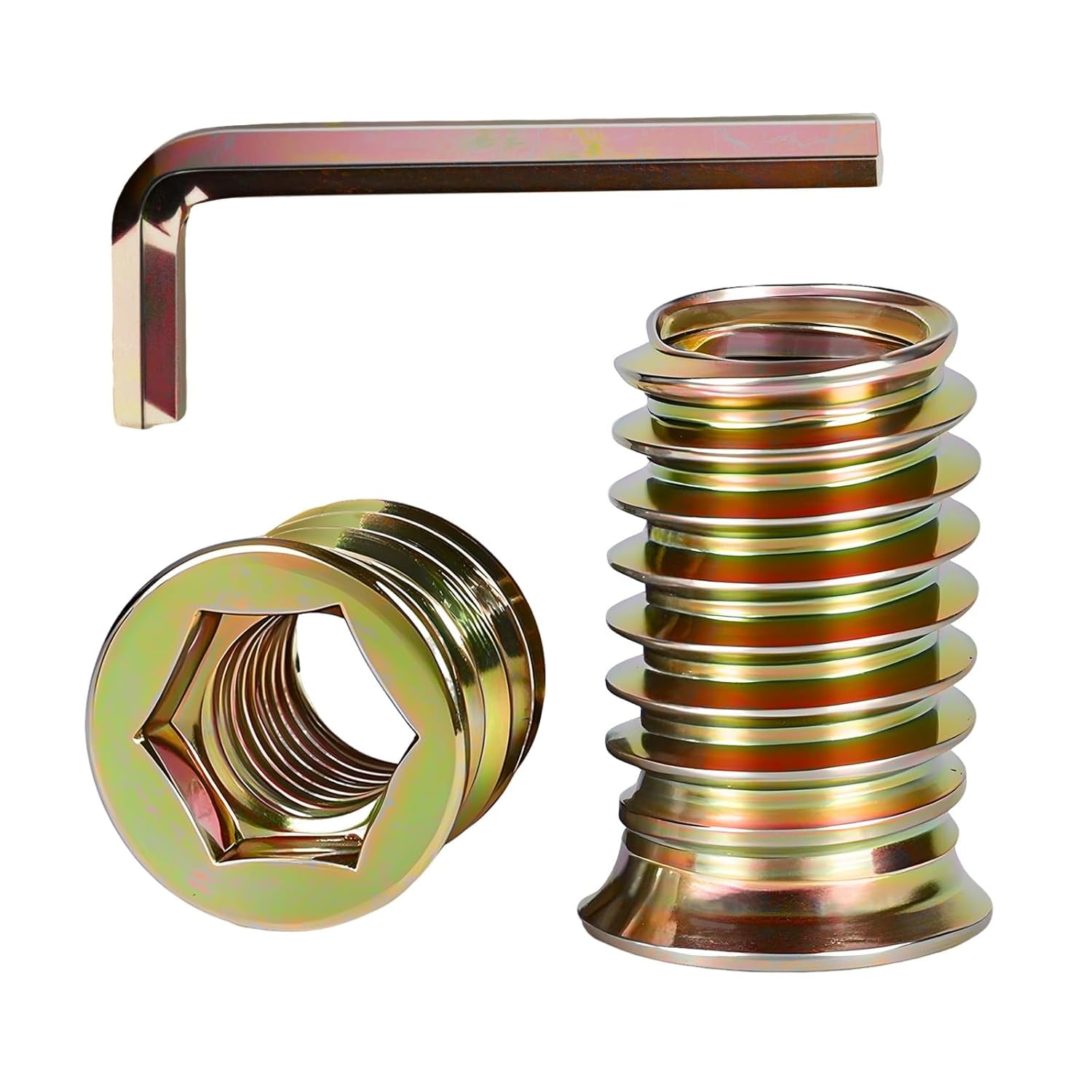 CERPXFF-15 PCS 3/8-16 x 20mm Threaded Inserts for Wood Professional ...