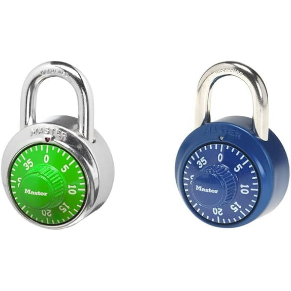 CERPXFF-1505D Locker Lock Combination Padlock, 1 Pack, Green & 1530DCM ...