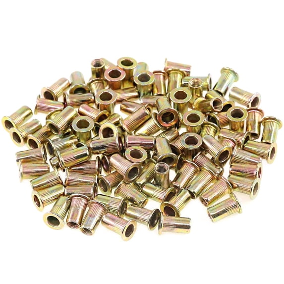 CERPXFF-150Pcs M5 Rivet Nuts Metric Zinc Plated Rivet Nut Carbon Steel ...