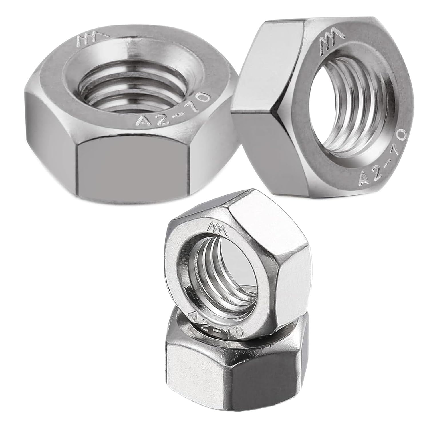 CERPXFF-150pcs #10-24 Hex Nuts, 304(A2-70) Stainless Steel Hardware ...