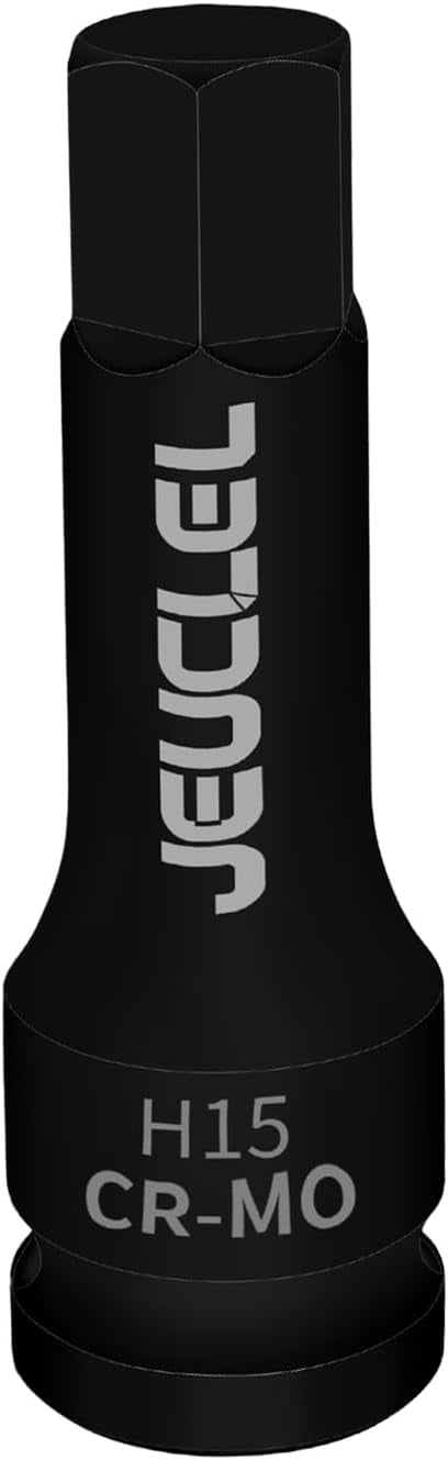 CERPXFF-15mm Hex Impact Bit Socket, H15 1/2-Inch Impact Drive Allen ...