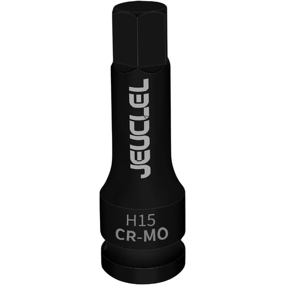 CERPXFF-15mm Hex Impact Bit Socket, H15 1/2-Inch Impact Drive Allen ...