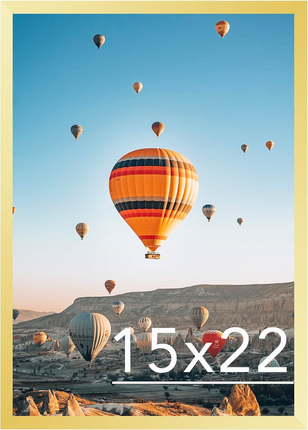 CERPXFF-15x22 Picture Frame Gold for Poster Photo Picture, Horizontal ...