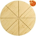 CERPXFF-16 Inch Natural Bamboo Pizza Cutting Board with Built-In Slicer ...