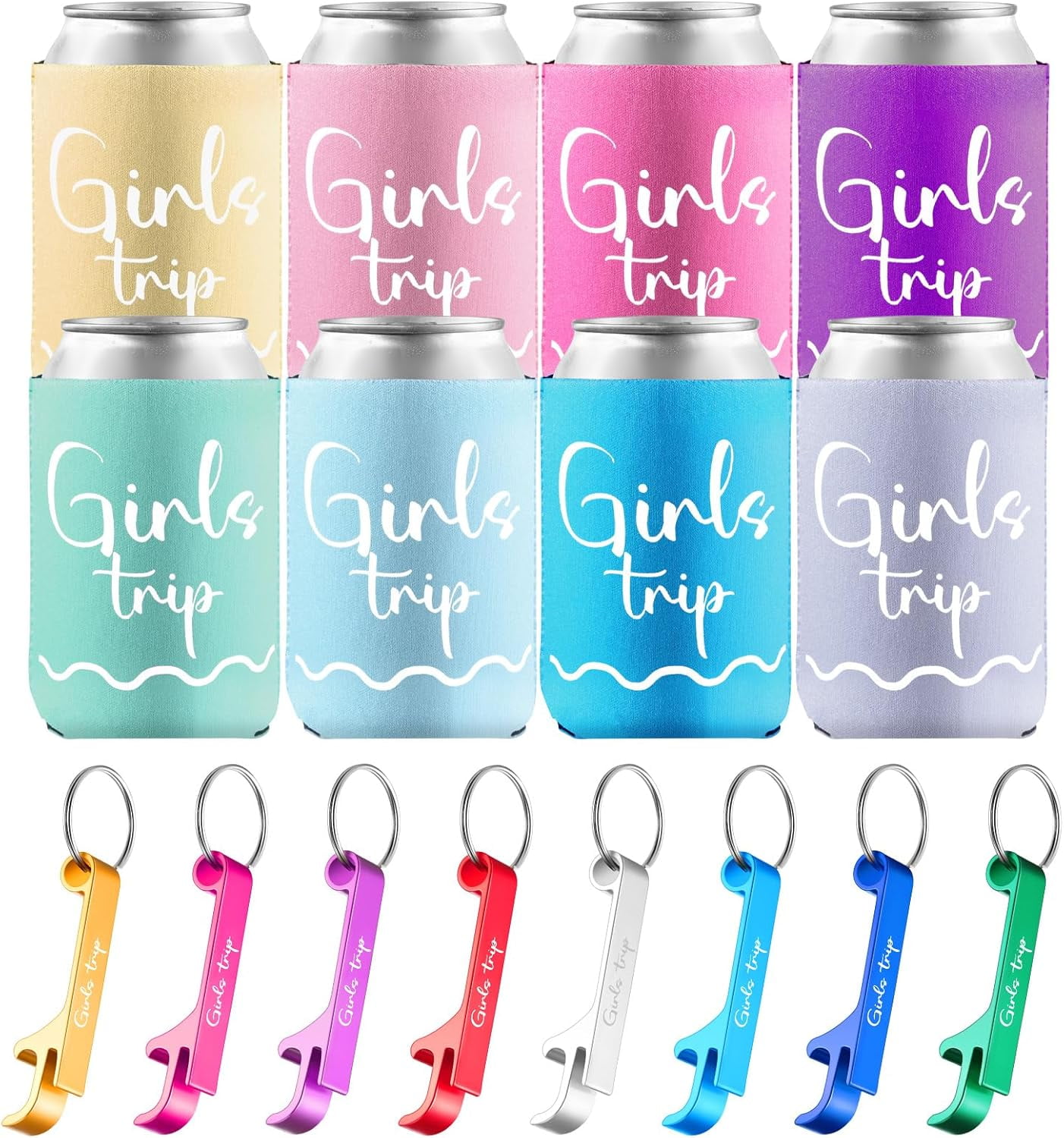 CERPXFF-16 Pcs Women Trip Gifts: Favors & Bottle Opener Keychain ...