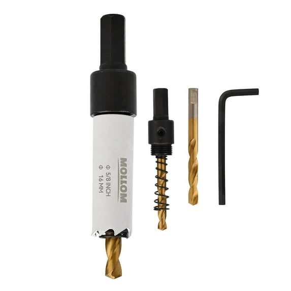 CERPXFF-(16mm | 5/8") HSS M42 with 8% Cobalt BI-Metal Hole Saw with 2 ...