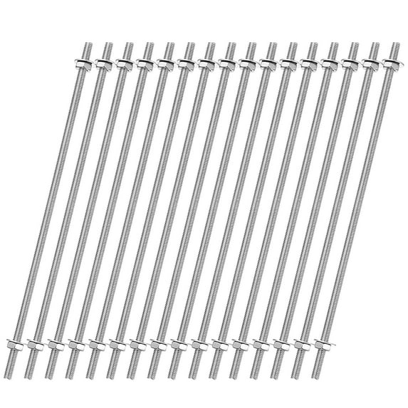 CERPXFF-16pcs 8/32 Inch M4 Threaded Rods with 32pcs Hex Nuts and ...