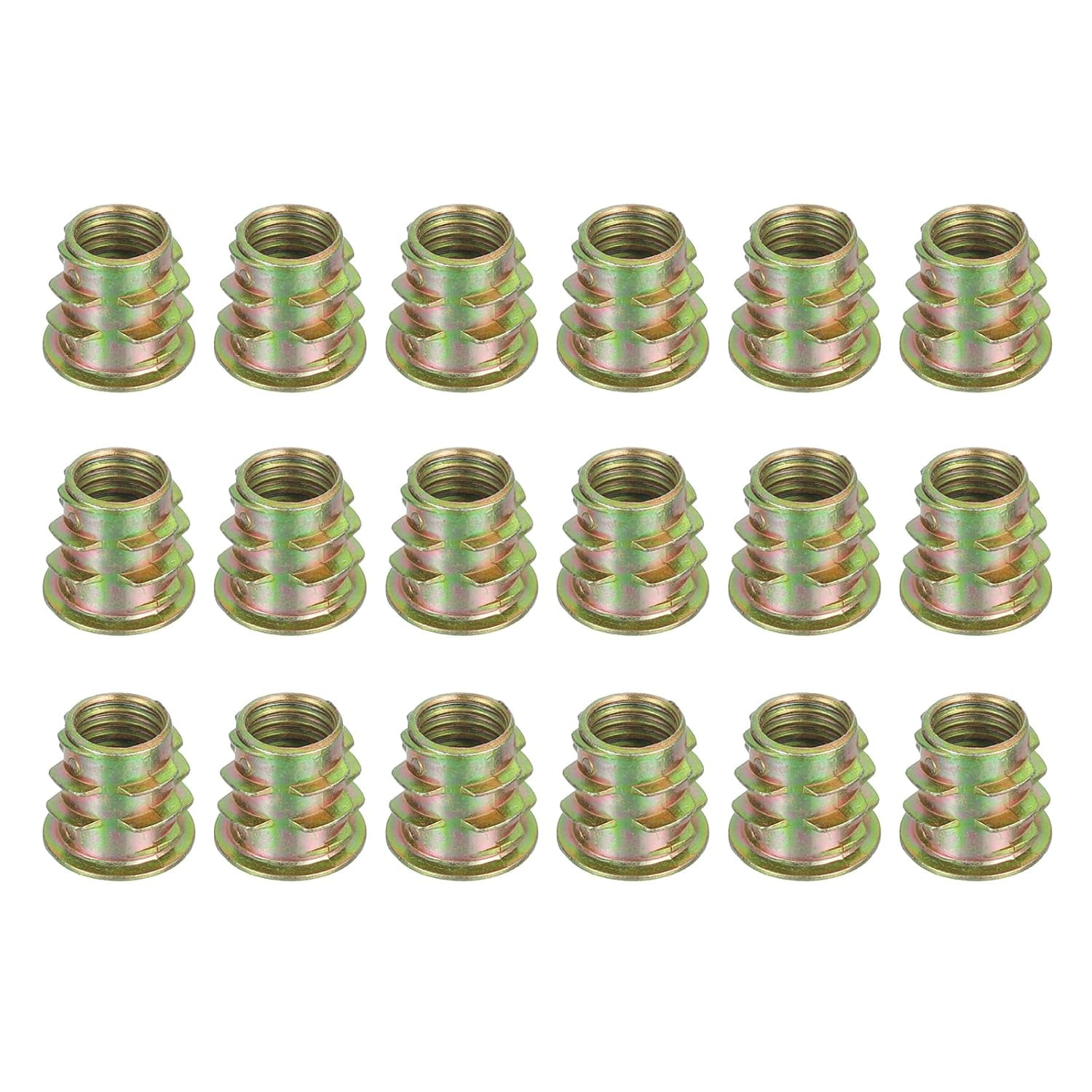 CERPXFF-18 Pcs Threaded Inserts for Wood, Zinc Alloy M10 Thread Inserts ...