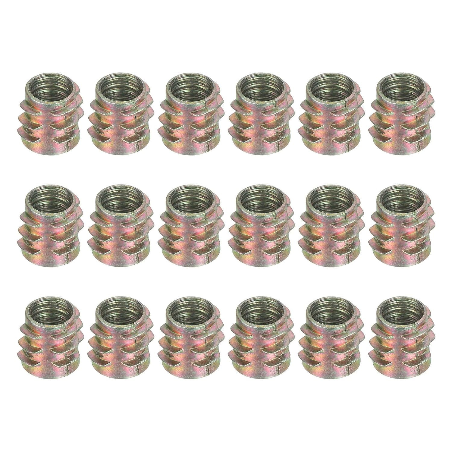 CERPXFF-18 Pcs Threaded Inserts for Wood, Zinc Alloy M8 Thread Inserts ...