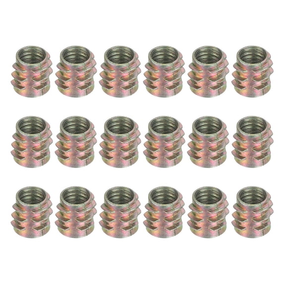 CERPXFF-18 Pcs Threaded Inserts for Wood, Zinc Alloy M8 Thread Inserts ...