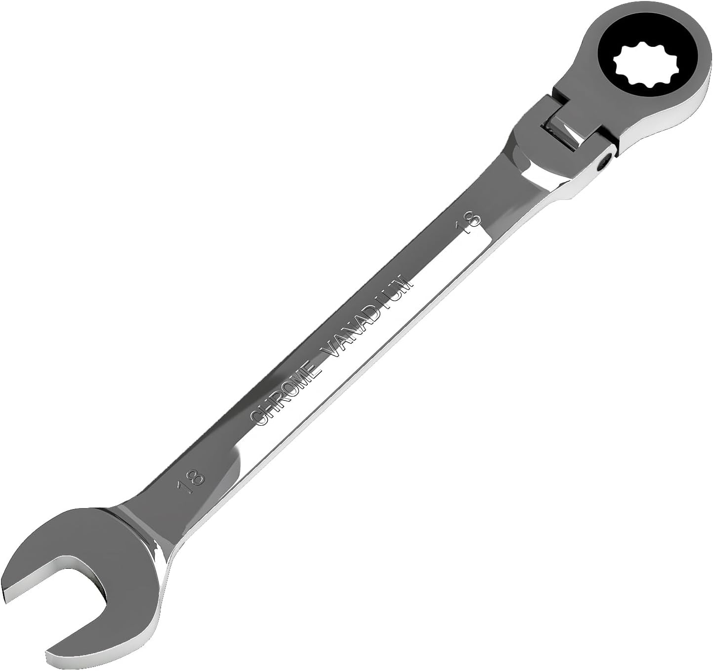 CERPXFF-18mm Ratchet Wrench Flex Head, Ratcheting Combination Wrench ...
