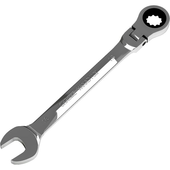 CERPXFF-18mm Ratchet Wrench Flex Head, Ratcheting Combination Wrench ...