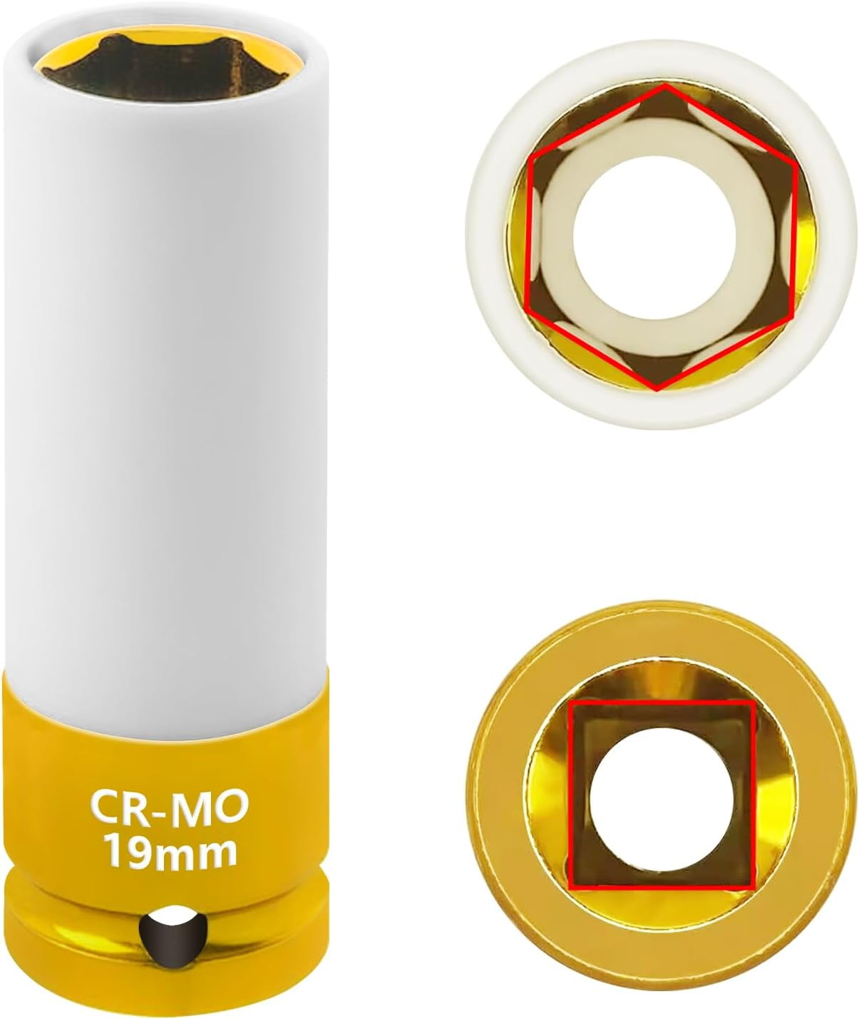 CERPXFF-19mm 1/2"Drive Wheel Protector Impact Socket, Lug Nut Impact ...