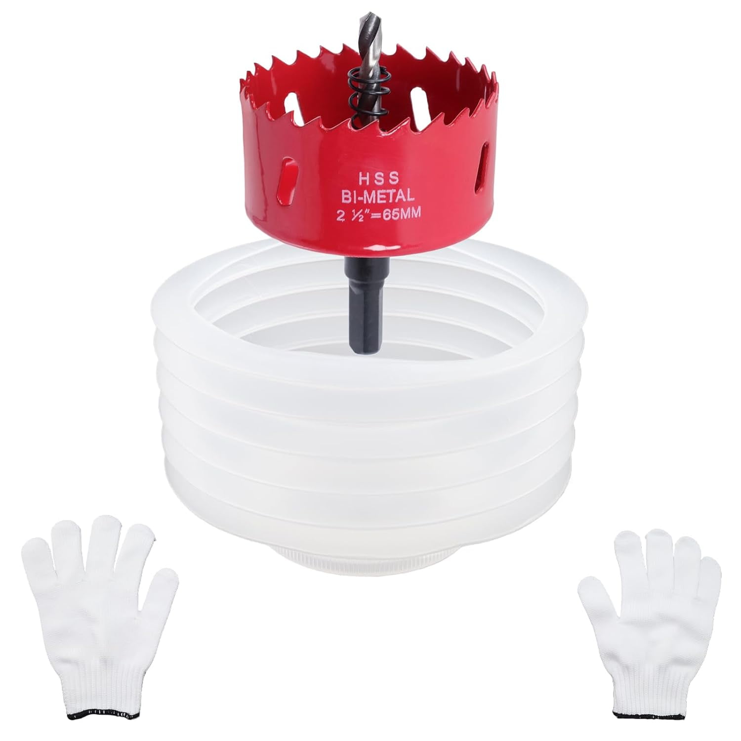 CERPXFF-2-1/2 Inch Hole Saw with 85mm Dust Bowl Catcher for Recessed ...