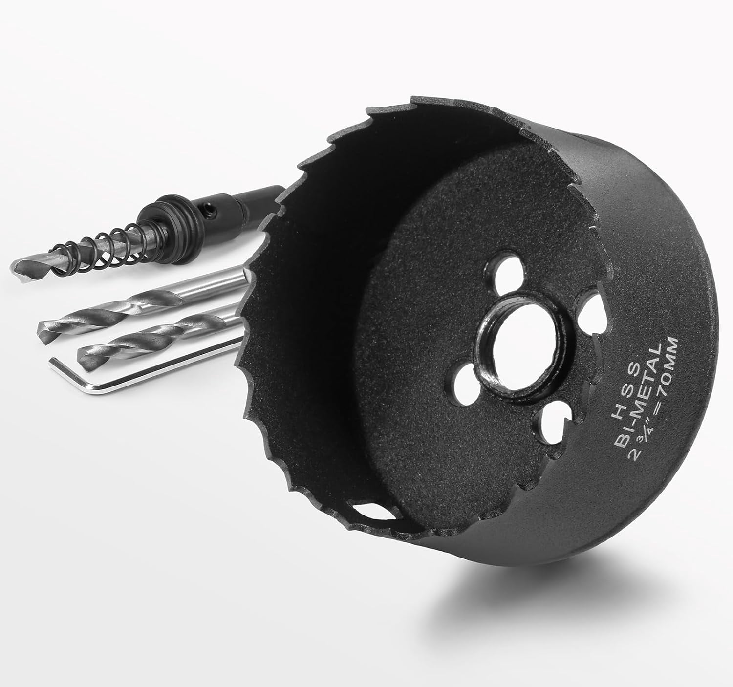 CERPXFF-2-3/4 Inch Hole Saw with 3/8" Triangle Shank Quick Change Arbor ...
