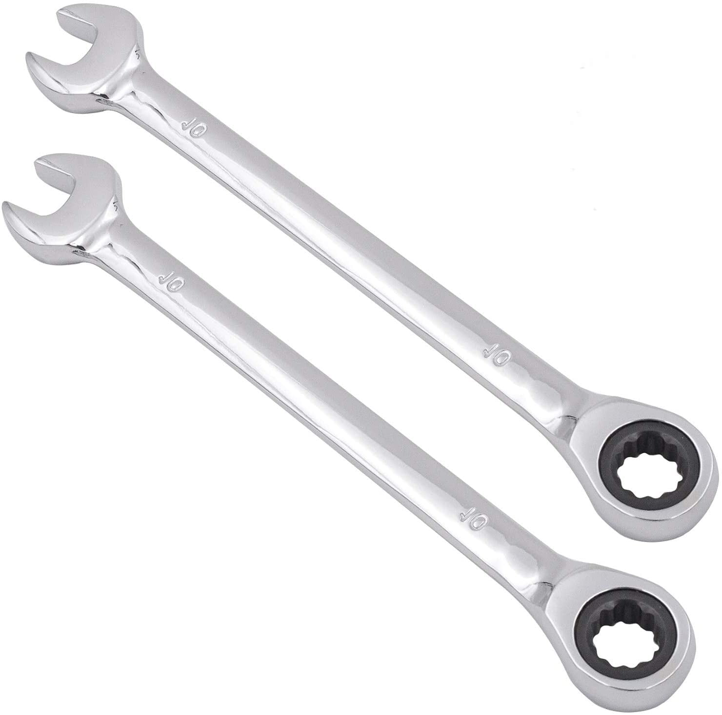 CERPXFF-2 PCS 10mm 12PT Ratchet Wrench, Metric Ratcheting Wrench Set ...
