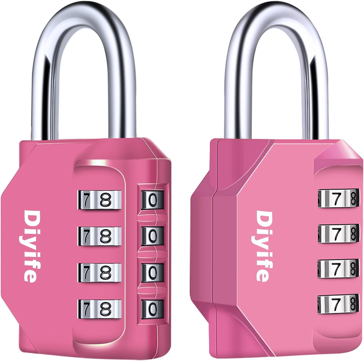 CERPXFF-2 Pack Combination Lock, 4 Digit Outdoor Waterproof Padlock for ...