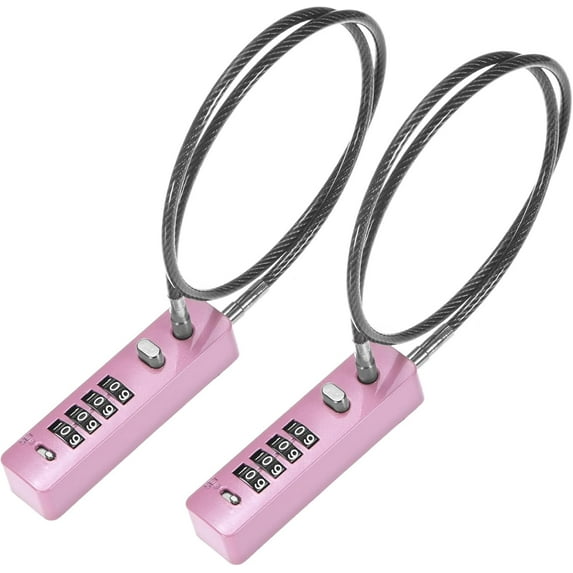 CERPXFF-2-Pack Gate Locks for Outdoor Fence, 23.6IN Heavy Steel Cable ...