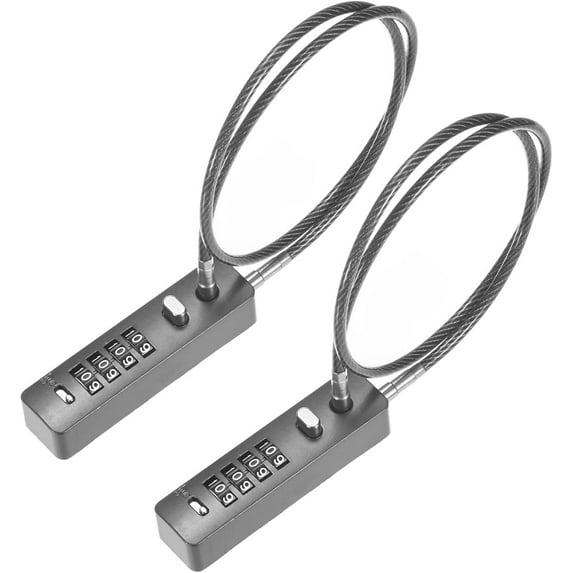 CERPXFF-2-Pack Gate Locks for Outdoor Fence, 23.6IN Heavy Steel Cable ...