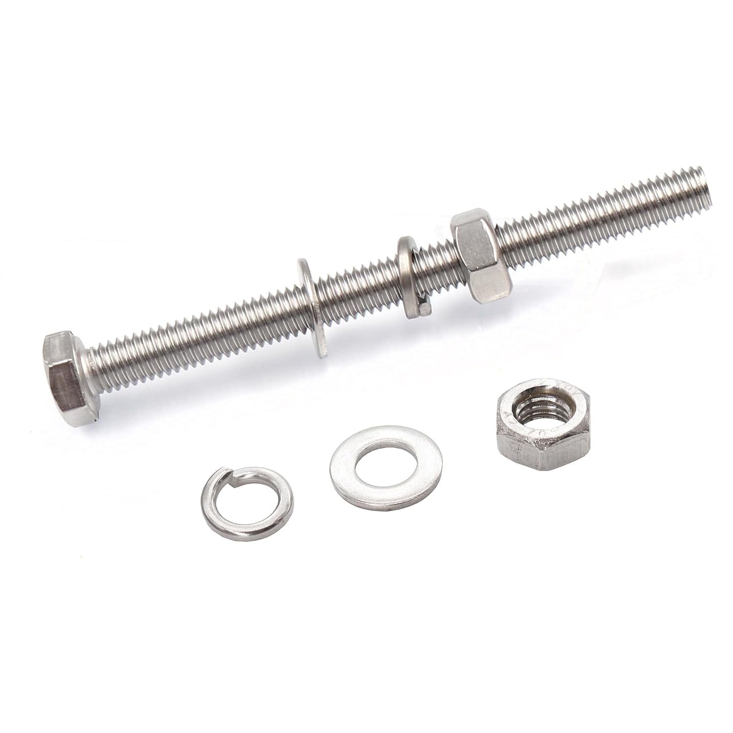 CERPXFF-2-Pack M10 x 130mm Hexagon Screws Hex Bolts with M10 Hex Nuts ...