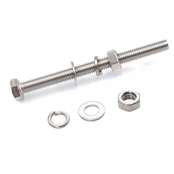 CERPXFF-2-Pack M10 x 130mm Hexagon Screws Hex Bolts with M10 Hex Nuts ...