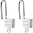 CERPXFF-2 Pack Steel Padlock - Steel Keyed Alike Padlock Chrome Plated ...