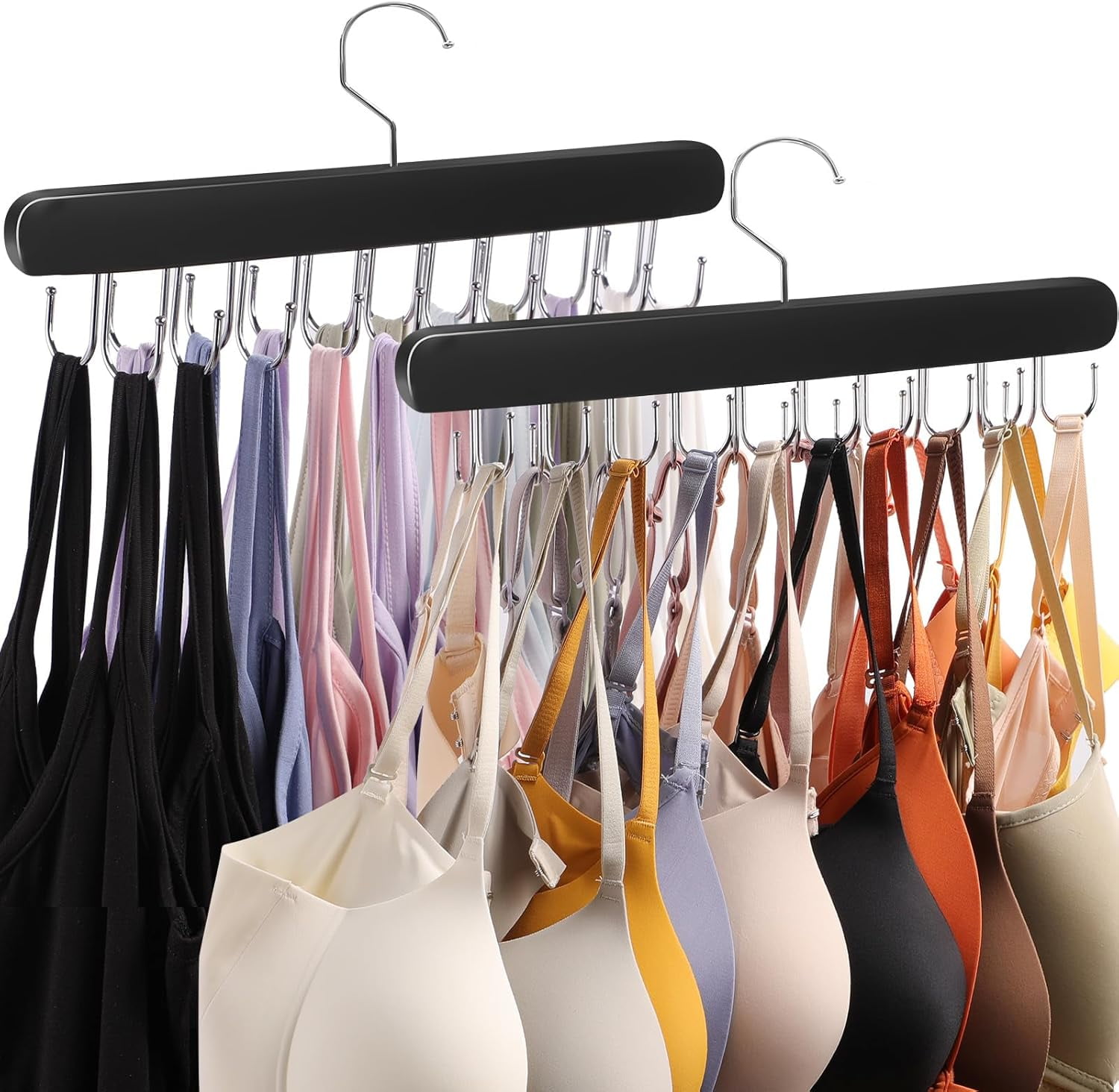 CERPXFF-2 Pack Tank Top Hanger, 40 Hooks Large Capacity Bra Hanger for ...