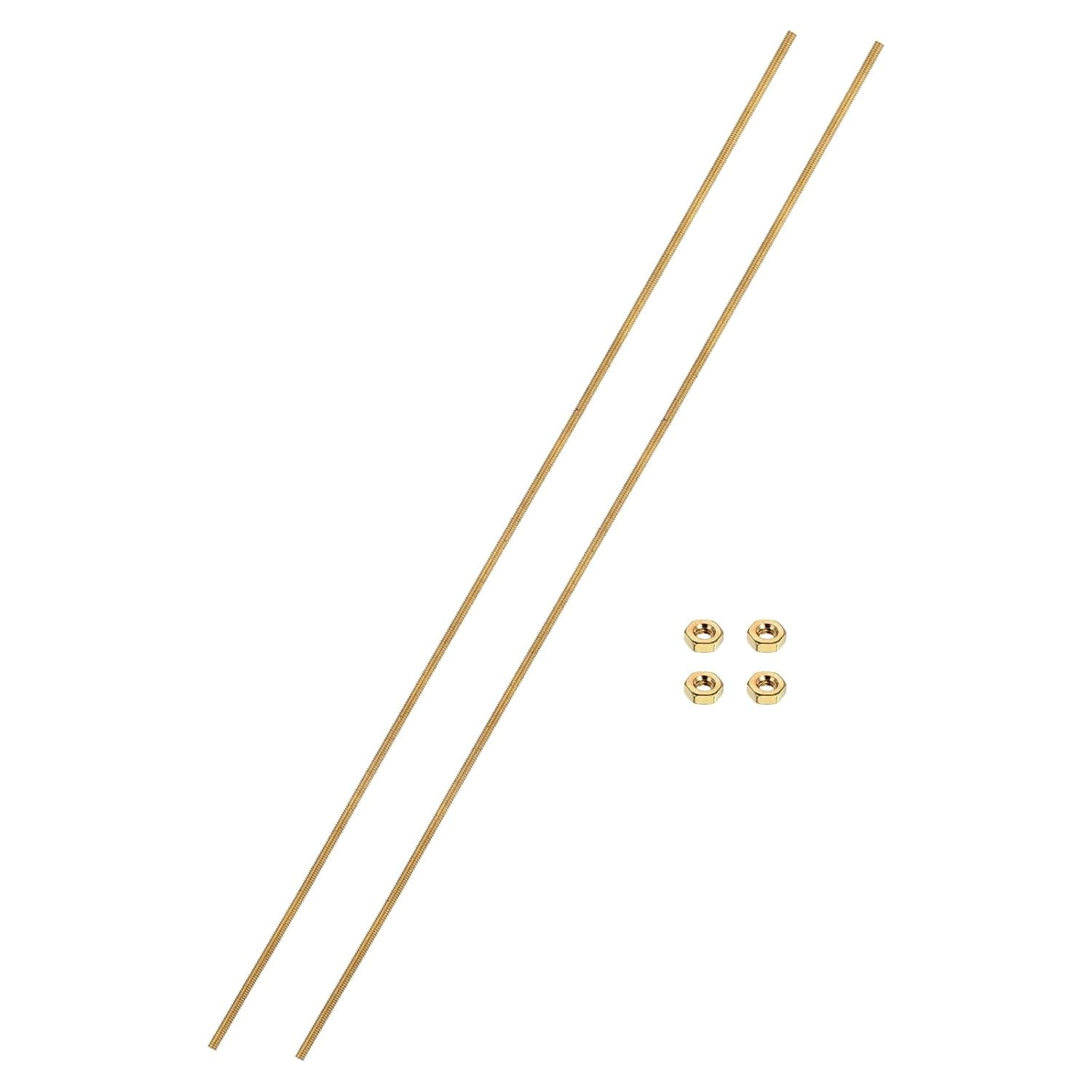 CERPXFF-2 Sets Brass Fully Threaded Rod, M2x0.4mm Pitch Right Hand ...