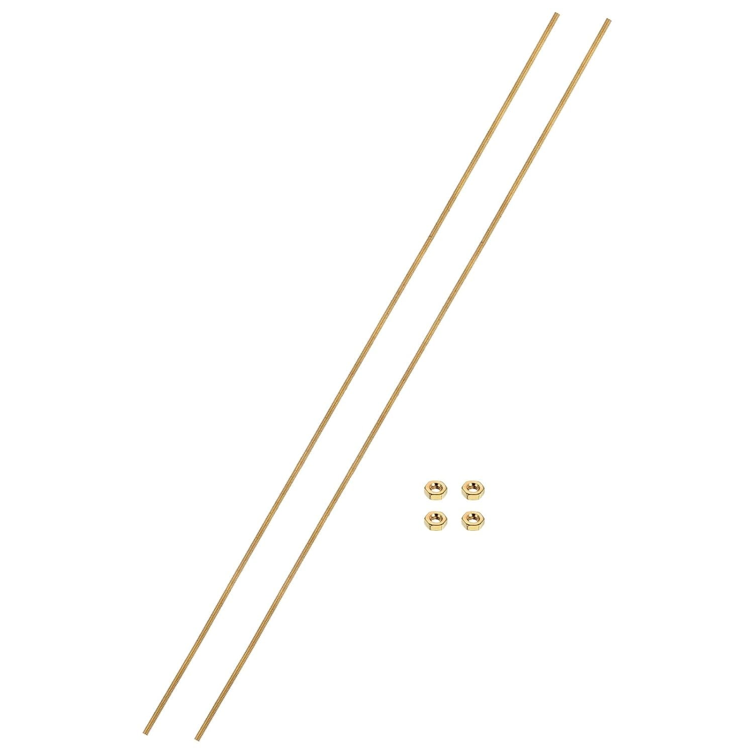 CERPXFF-2 Sets Brass Fully Threaded Rod, M2x0.4mm Pitch Right Hand ...