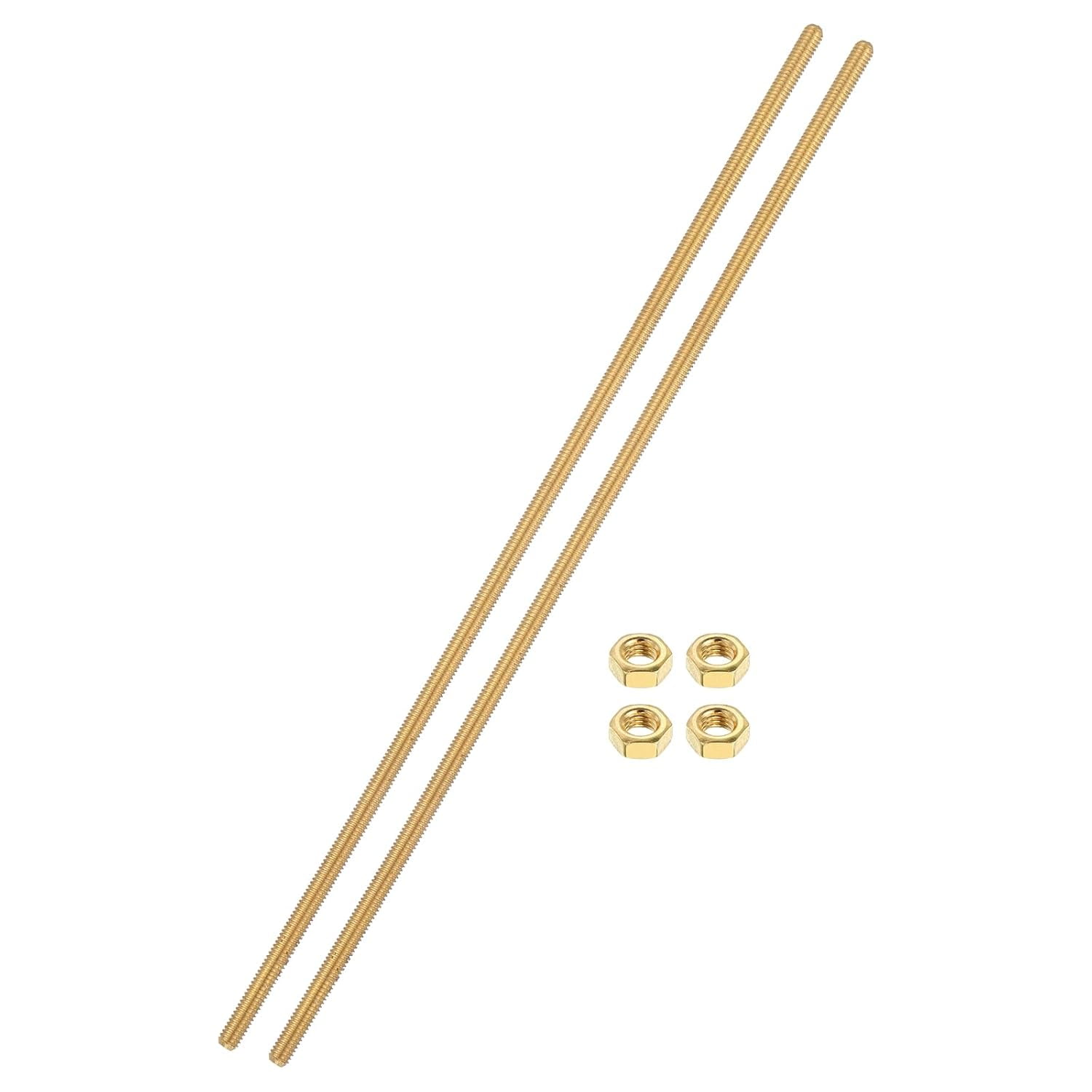 CERPXFF-2 Sets Brass Fully Threaded Rod, M4x0.7mm Pitch Right Hand ...