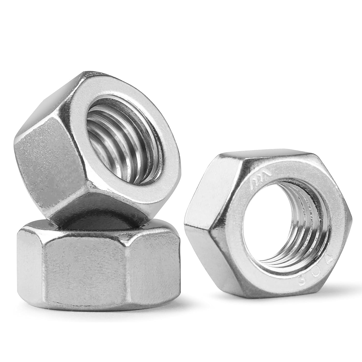 CERPXFF-20 Pack 1/2-13 Hex Nuts, Stainless Steel 304 (18-8) Hex Nut, 1/ ...
