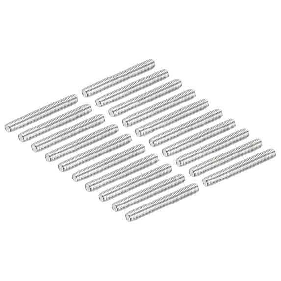CERPXFF-20 Pack M5 x 40mm Fully Threaded Rod 304 Stainless Steel Right ...