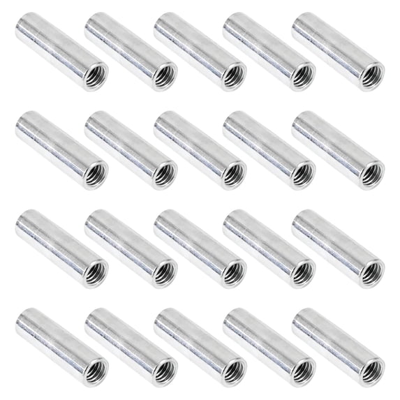 CERPXFF-20 Packs 1/4"-20 Round Rod Coupling Nuts, UNC Threaded Round ...