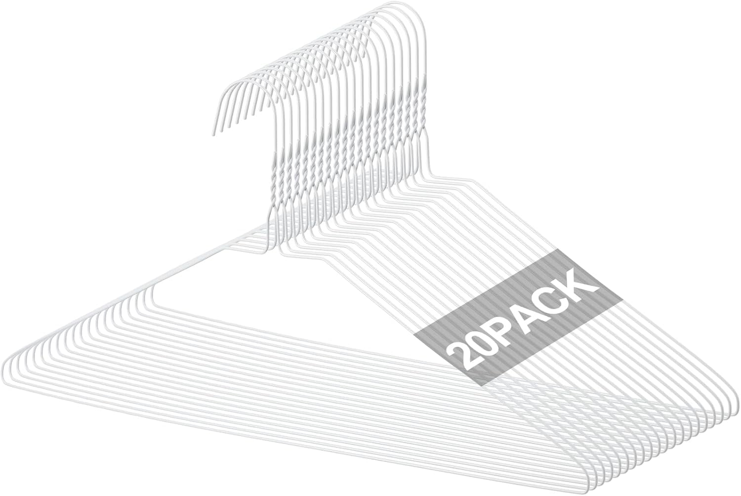 CERPXFF-20 Pcs Wire Hangers Bulk 17.7" Dry Cleaner Hangers, Suit ...