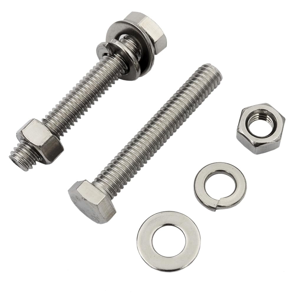 CERPXFF-20 Sets 5/16-18 x 2 inch Flat Hex Bolt + Nuts + Flat SAE ...
