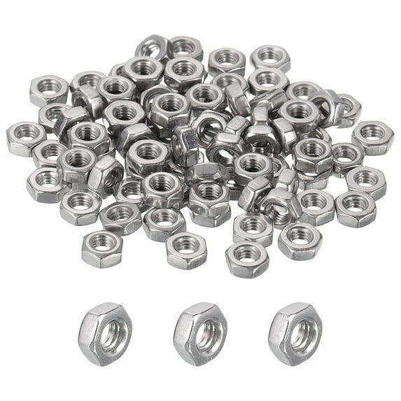 CERPXFF-200 Pcs M3x0.5mm Hex Nuts, 304 Stainless Steel Metric Coarse ...