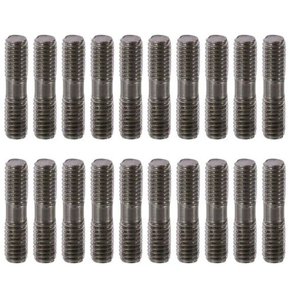 CERPXFF-20Pcs Fully Threaded Rods Studs,M6x25mm Double End Threaded ...
