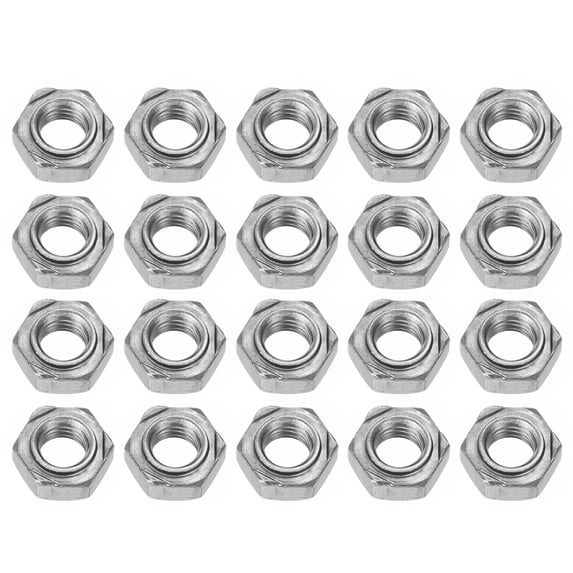 CERPXFF-20Pcs Hex Weld Nuts, M10x1.5mm Carbon Steel Hex Nuts with 3 ...
