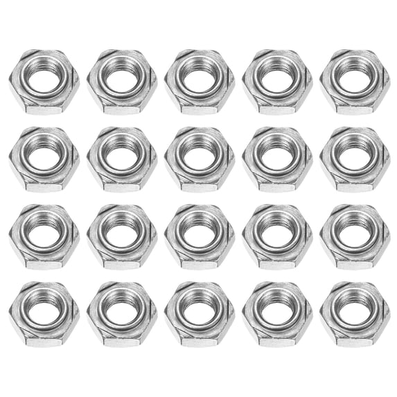 CERPXFF-20Pcs Hex Weld Nuts, M8x1.25mm Carbon Steel Hex Nuts with 3 ...