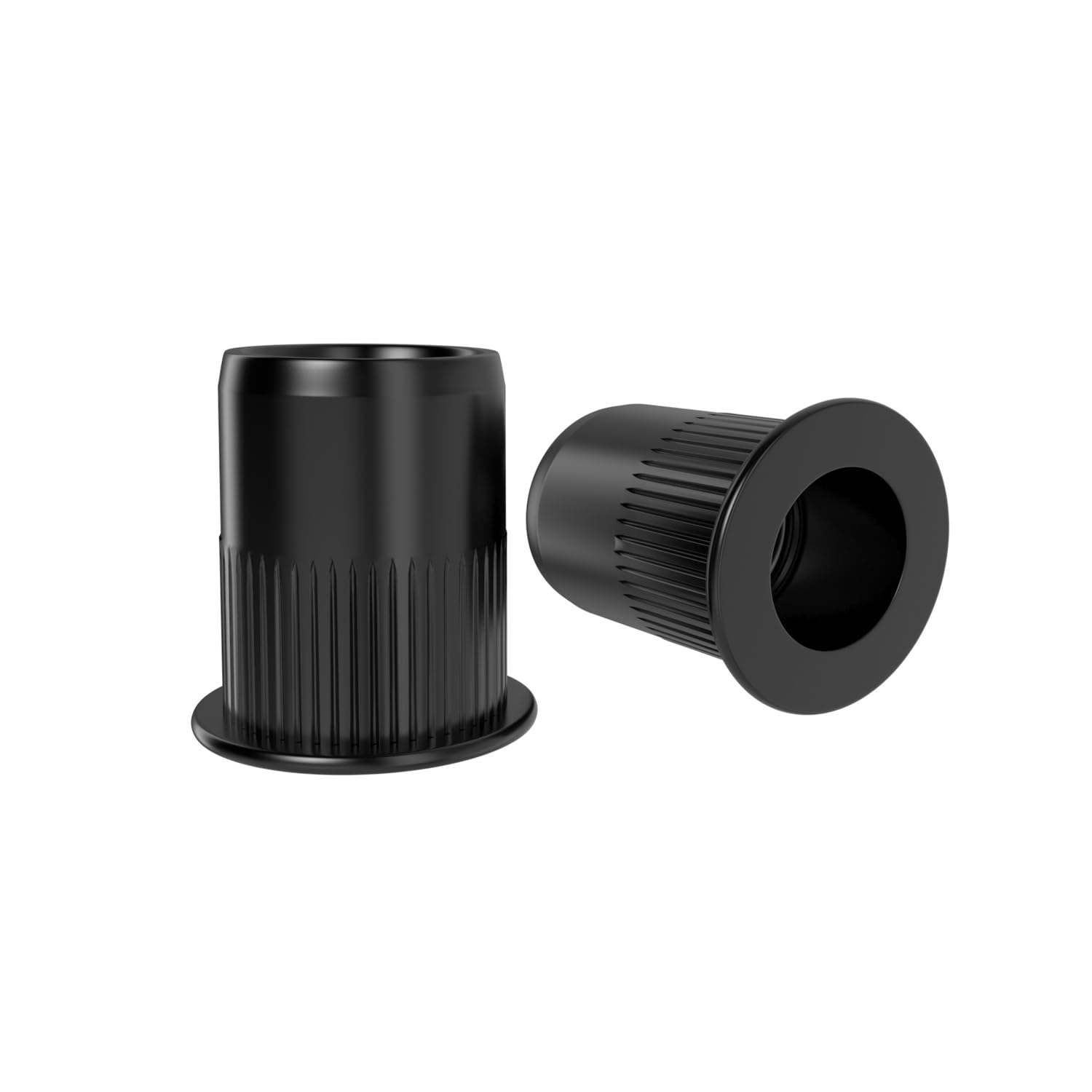 CERPXFF-20Pcs Rivet Nut M10x20 Black-Zinc Flat Head Embedded Metal ...