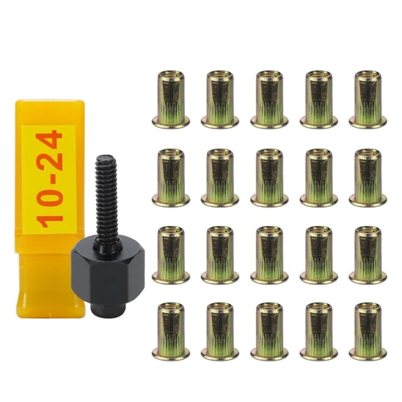 CERPXFF-20pcs #10-24 Rivet Nuts with Hand Rivet Nut Tool Set, Manual ...